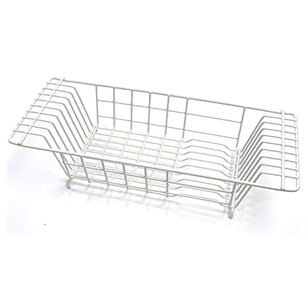 ClosetMaid Economical 8 Inch Wide 4.5 Inches High Over The Sink Coated Steel Dish Rack Draining Solution, White (2 Pack)