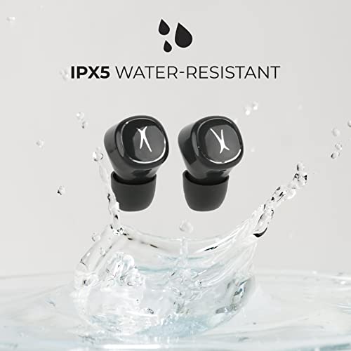 Altec Lansing NanoBuds 2.0 True Wireless Earbuds with Charging Case, TWS Waterproof Bluetooth Earphones with Touch Controls for Travel, Sports, Running, Working (Cool Grey)