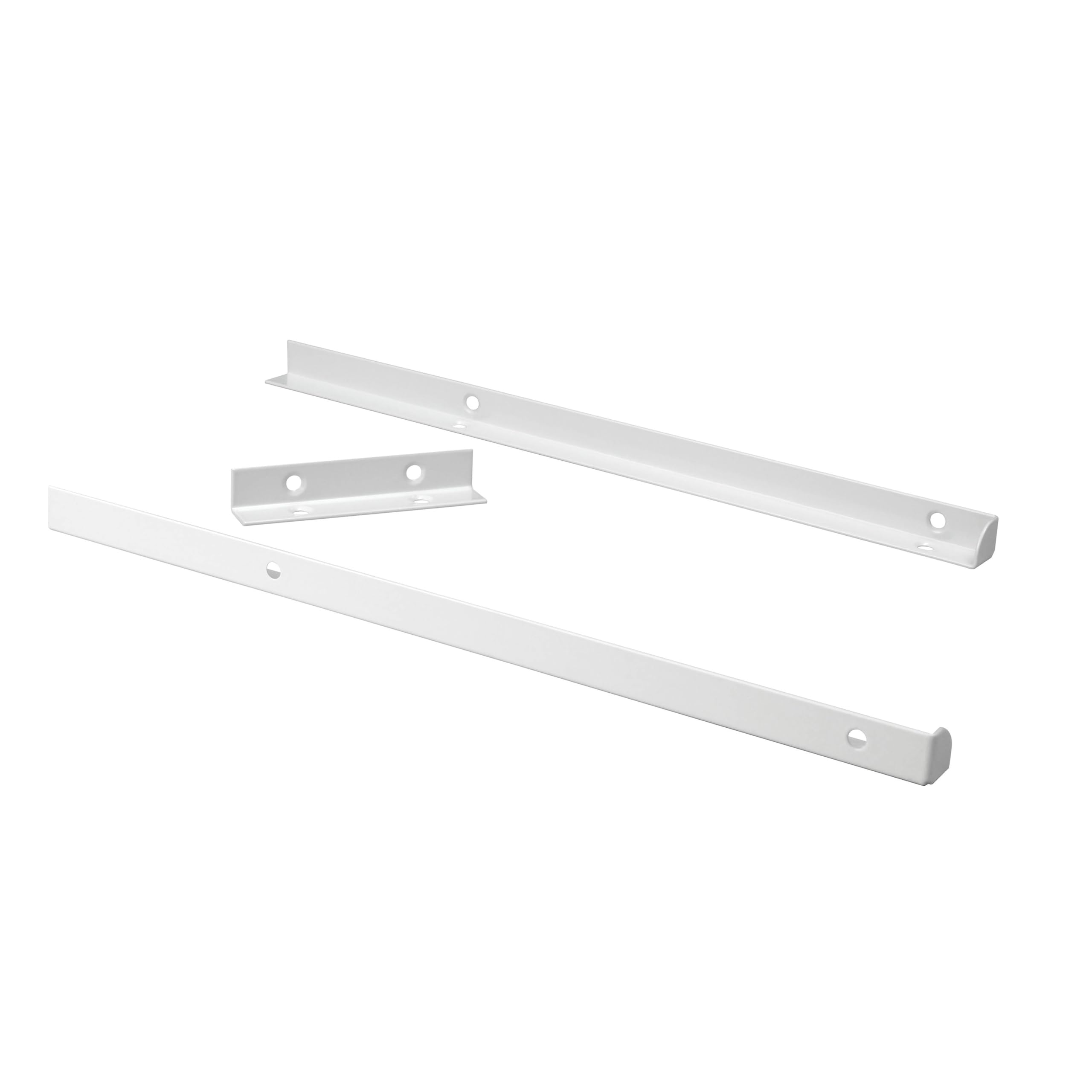 ClosetMaid SuiteSymphony Top Shelf Support Bracket Kit, Add On Accessory, Shelf Hardware Set, for Top Shelf, Satin Nickel