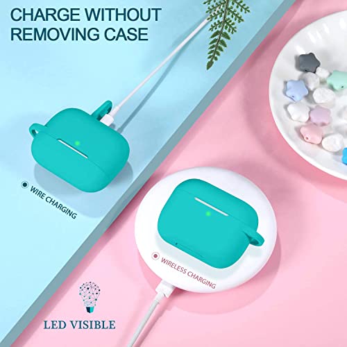HOKIC Wireless Earbuds,IPX7 Waterproof Noise Cancelling Earbuds ,Touch Control Built-in Microphone,with Wireless Charging Case 40 Hour Playtime ,Bluetooth Headphones for iPhone/Android (Turquoise)