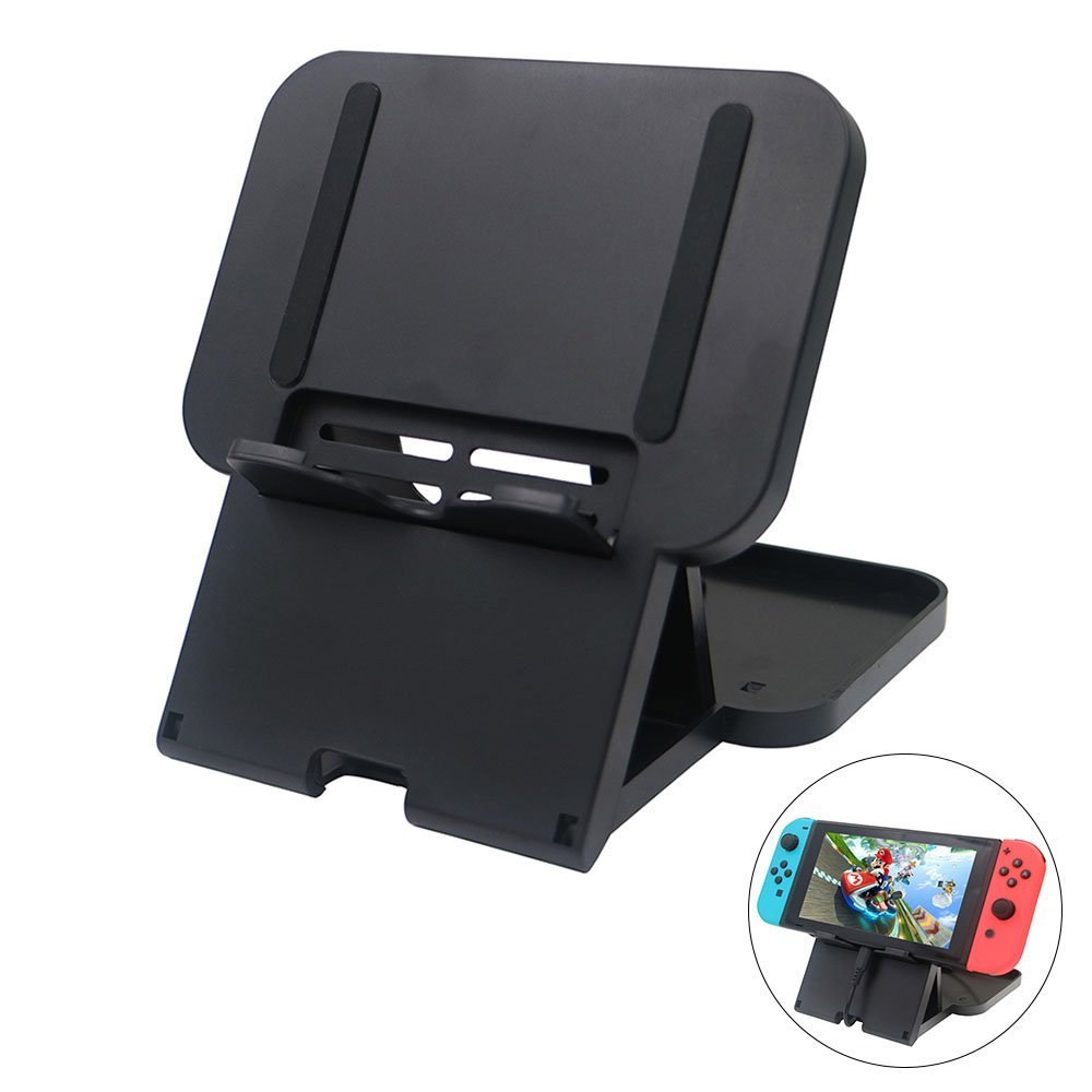 Multi-Angle Stand for Nintendo Switch,Portable & Foldable Playstand for Switch, Tablet Video Game Holder Universal Holder for Smartphones and Tablets iPhone 7 6 Plus ipad Samsung s8 s7(Black)