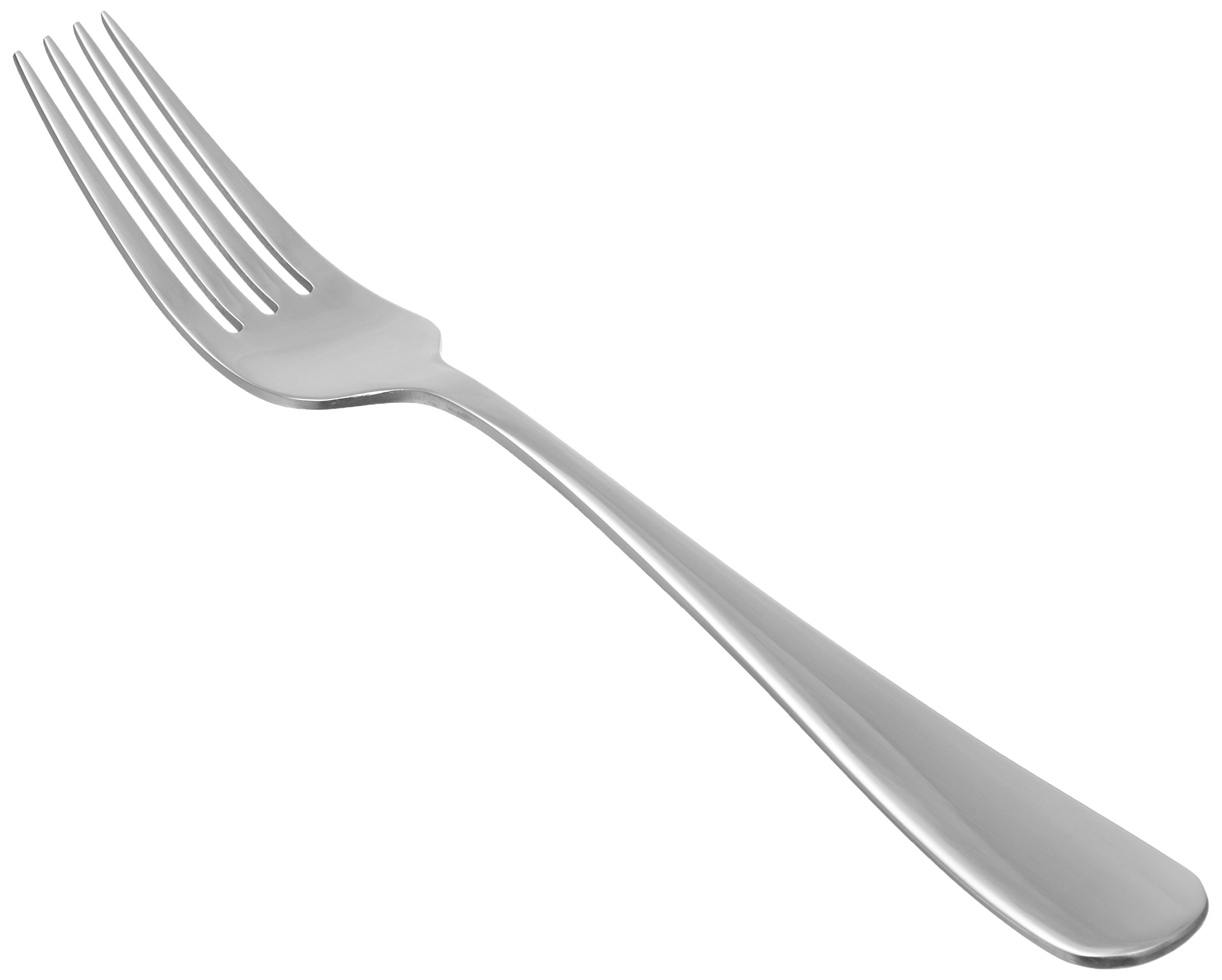 Amazon Basics Stainless Steel Dinner Forks with Round Edge, Pack of 12