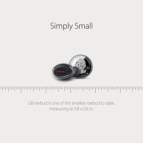 GoNovate G8 Bluetooth Earpiece Wireless Headphone Mini Invisible Earbud, 6 Hrs Playtime 2 Magnetic USB Chargers Tiny Smallest Headset Single Car Earphone with Mic for iPhone Samsung Galaxy (1 Piece)