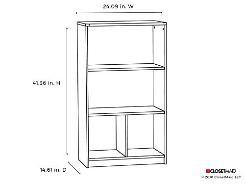 ClosetMaid 1497 KidSpace 3-Tier Vertical Storage Shelf, White