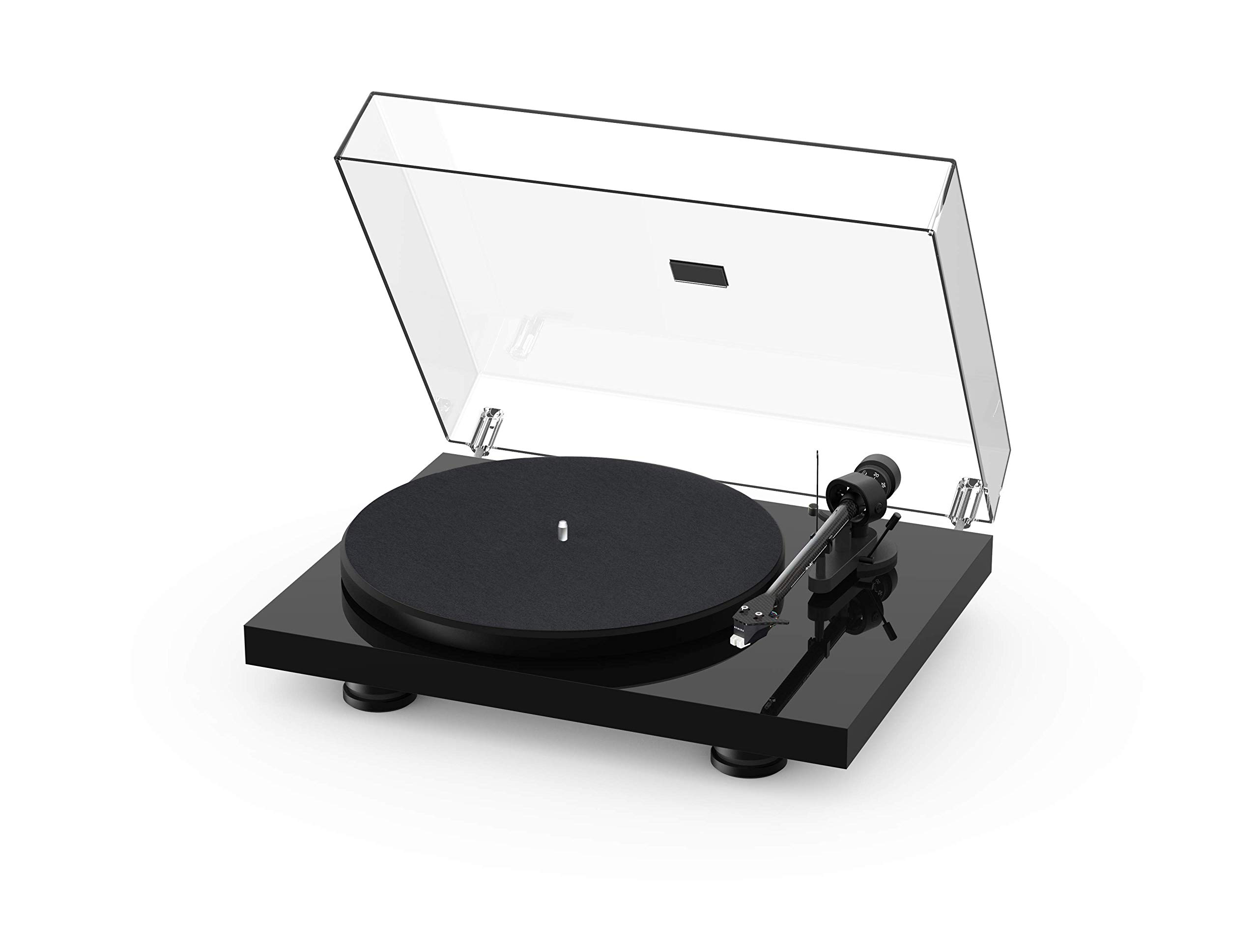 Pro-Ject Debut Carbon EVO, Audiophile Turntable with Carbon Fiber tonearm, Electronic Speed Selection and pre-Mounted Sumiko Rainier Phono Cartridge (High Gloss Black)