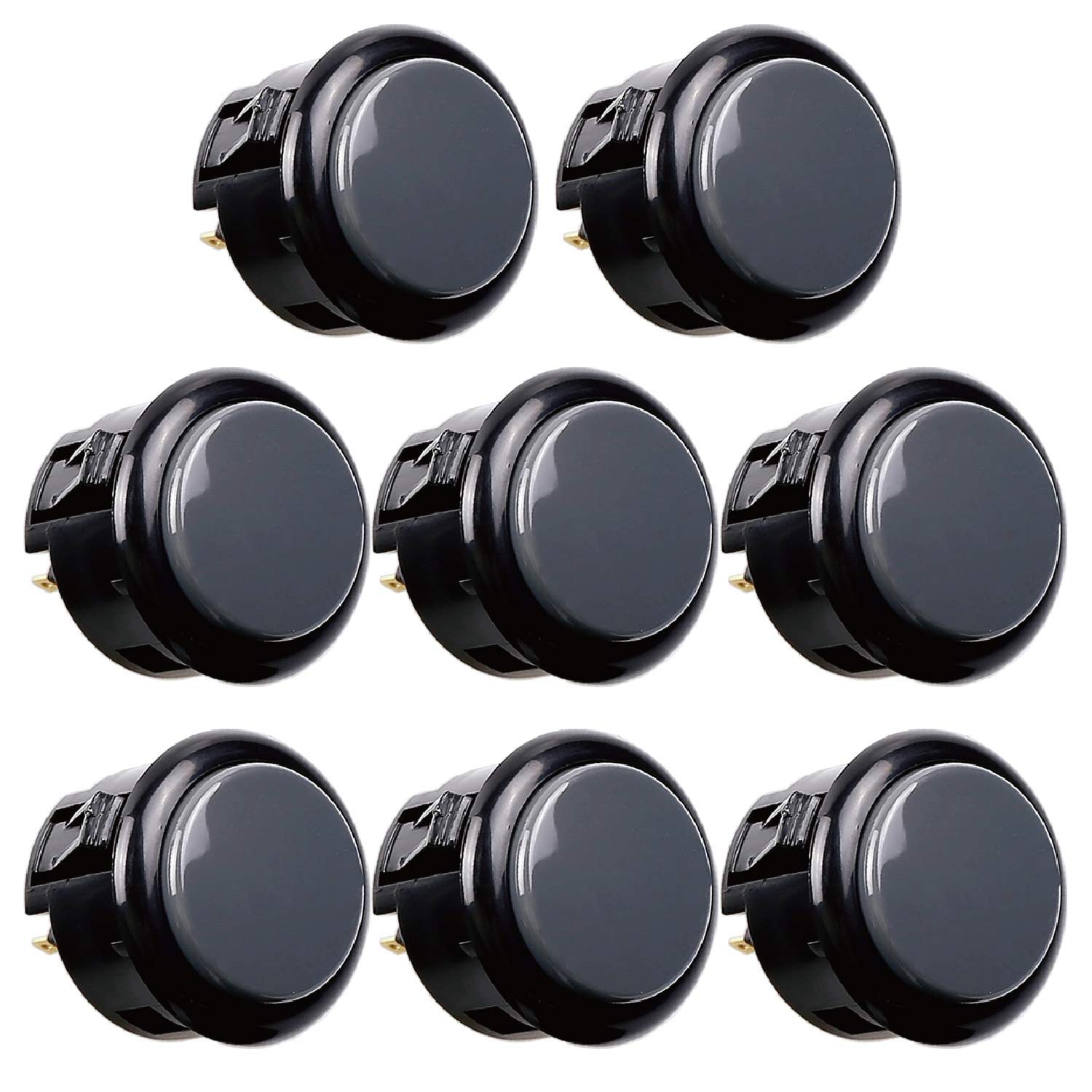 Sanwa JLF-TP-8YT Joystick + Sanwa 8 pcs OBSF-30 Push Button Bundle Kit Color : Gray - for Arcade Game 4 & 8 Way Adjustable, Compatible with Catz Mad SF4 Tournament Joystick S@NWA