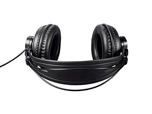 Monoprice - 116150 Modern Retro Over Ear Headphones with Ultra-Comfortable Ear Pads Perfect for Mobile Devices, HiFi, and Audio/Video Production Black