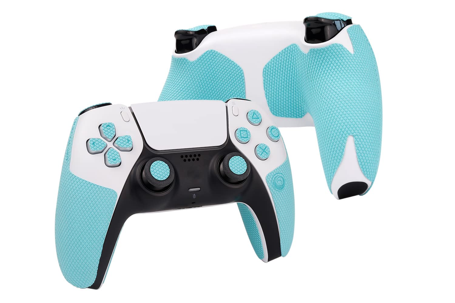 TALONGAMES Controller Grips Compatible with PlayStation 5 DualSense, Anti-Slip, Sweat-Absorbent, Textured Skin kit, for PS5 Controllers Handle Grips, Buttons, Triggers, D-pad (Pro Version - Blue)