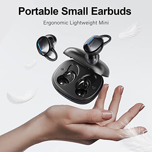 CALCINI True Wireless Earbuds Bluetooth 5.3 with Microphone, TWS Ear-buds IPX8 Waterproof Earphones with Charging Case, Cordless In-Ear Headphones with Mic Headset for Running, Sport, Workout, Android