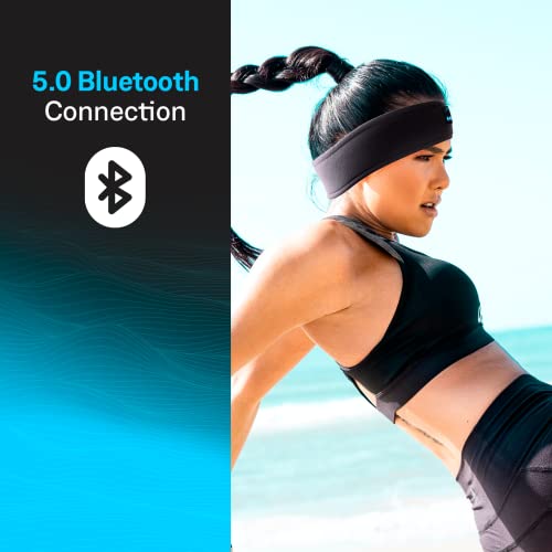 iJoy Sleep Band Bluetooth Headphones- Bluetooth Headband Headphones with Built in Controls and Slim Side Speakers- Bluetooth Sleep Headphones for Side Sleepers- Sleeping Headphones Wireless Bluetooth