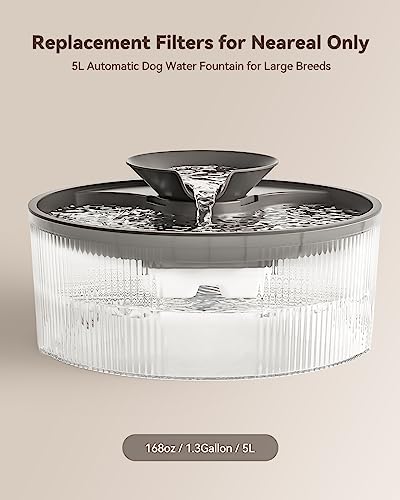 Dog Water Fountain Filters 6 Pack Replacement & Pre-Filter Sponges