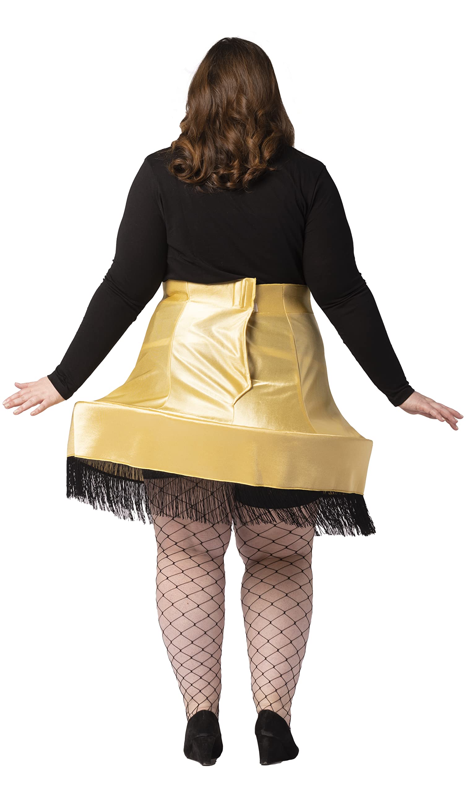 Rasta Imposta Christmas Lamp Skirt, Available in Women Size 4-10 or Size 14-16 (US, Numeric, 14, 16, Plus, Regular, Gold & Black 14-16)