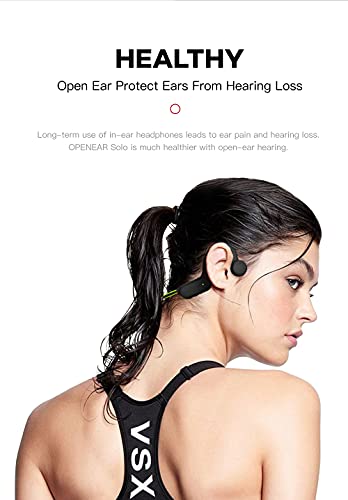 Pinetree Open Ear Headphones, Wireless Bone Conduction Headphones Bluetooth Headphones, Bluetooth 5.0 Headset with Mic for Working Sport Jogging Running Driving Cycling Hiking Indoor and Outdoor, Grey