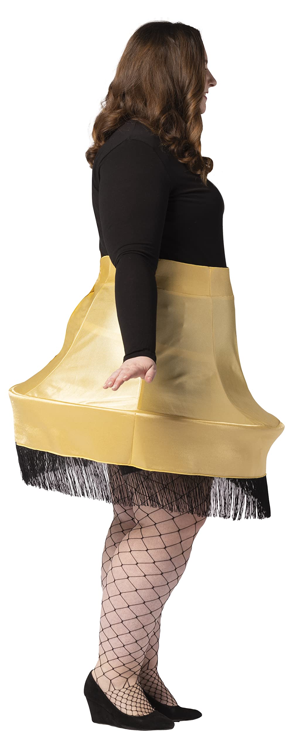 Rasta Imposta Christmas Lamp Skirt, Available in Women Size 4-10 or Size 14-16 (US, Numeric, 14, 16, Plus, Regular, Gold & Black 14-16)