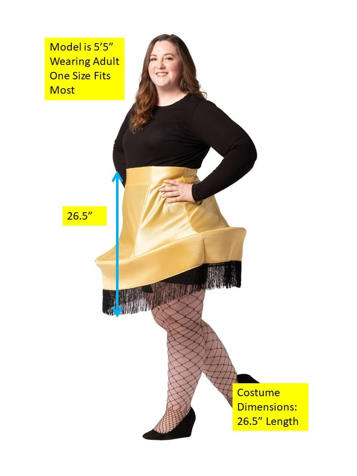 Rasta Imposta Christmas Lamp Skirt, Available in Women Size 4-10 or Size 14-16 (US, Numeric, 14, 16, Plus, Regular, Gold & Black 14-16)