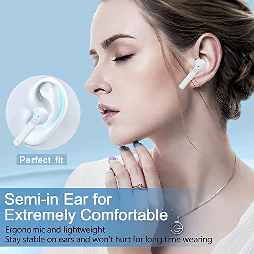 Wireless Earbuds, Bluetooth 5.0 Earbud Earphones Wireless Bluetooth with Charging case, Ear Bud & in-Ear Headphones IPX6 Waterproof, Wireless Ear Buds with Mic Auto Pairing for iPhone/Samsung/Android