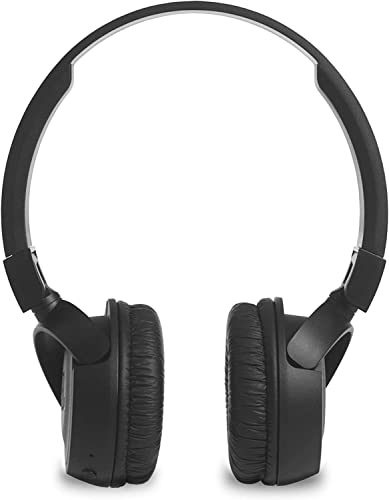 JBL T460BT - On-Ear Wireless Bluetooth Headphones, Extra Bass with 11 Hours Playtime & Mic - Includes Bonus Extended Charging Cable and Velvet Storage Pouch - Black