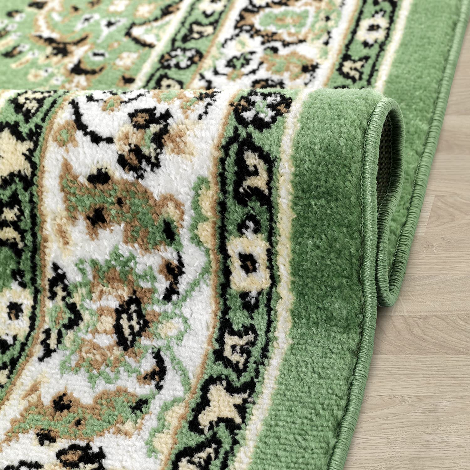 Antep Rugs Oriental 8x10 Traditional Medallion Indoor Area Rug Siesta (Green Beige, 7'10" x 10')