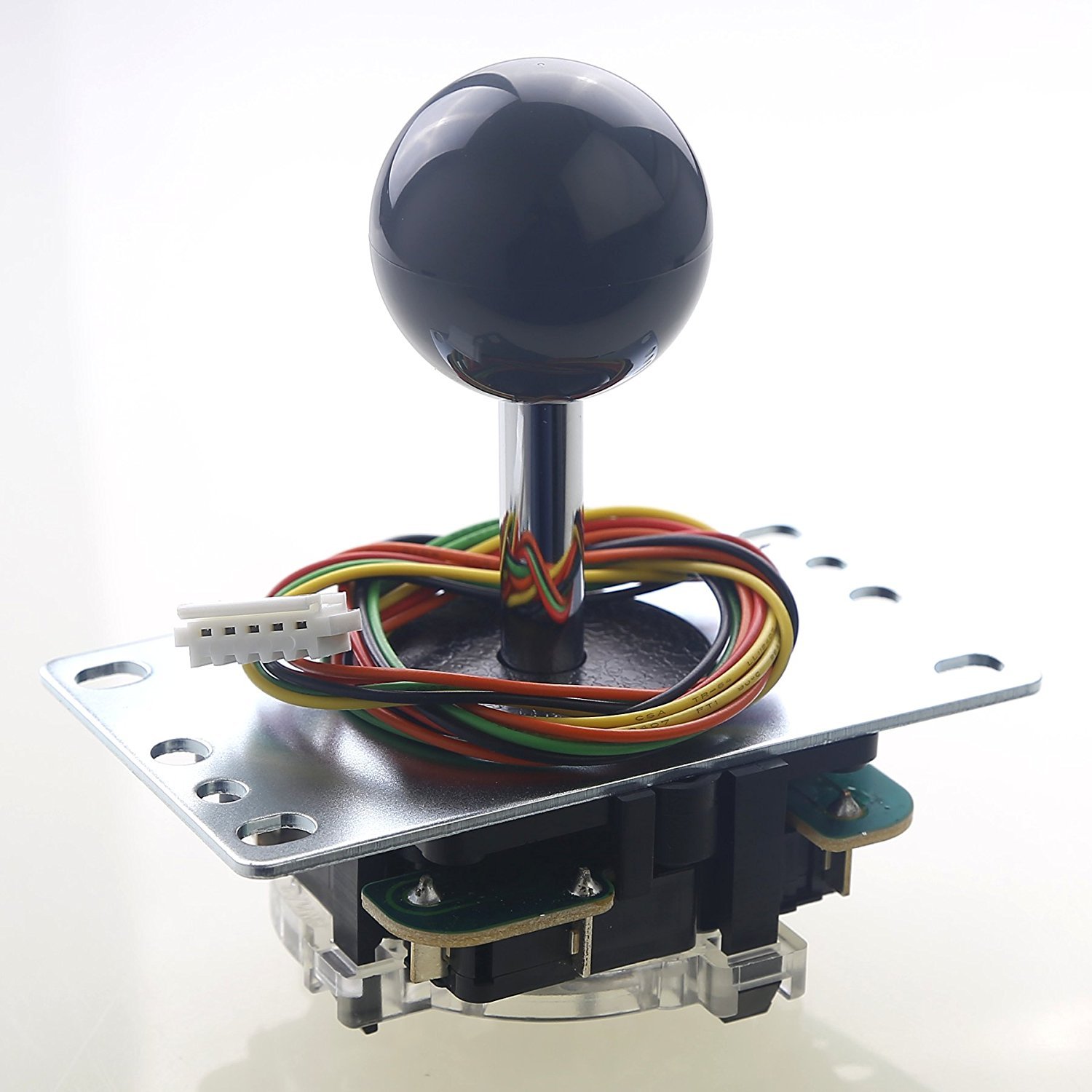 Sanwa JLF-TP-8YT Gray Ball Top Handle Arcade Joystick 4 & 8 Way Adjustable, Hori Fight Stick Repair Part (Mad Catz SF4 Tournament Joystick Compatible)
