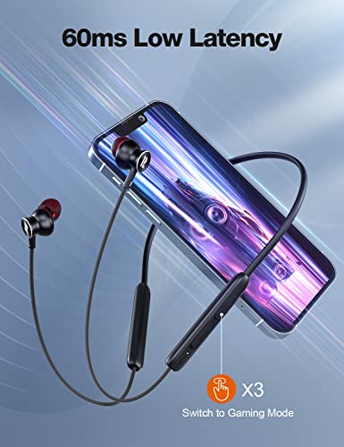 Rythflo Bluetooth Headphones,V5.2 Wireless Bluetooth Earbuds w/Mic in-Ear Magnetic Neckband Earphone 30Hrs Playtime, IPX7 Sweatproof Deep Bass Headset for Phone Call Music Sports