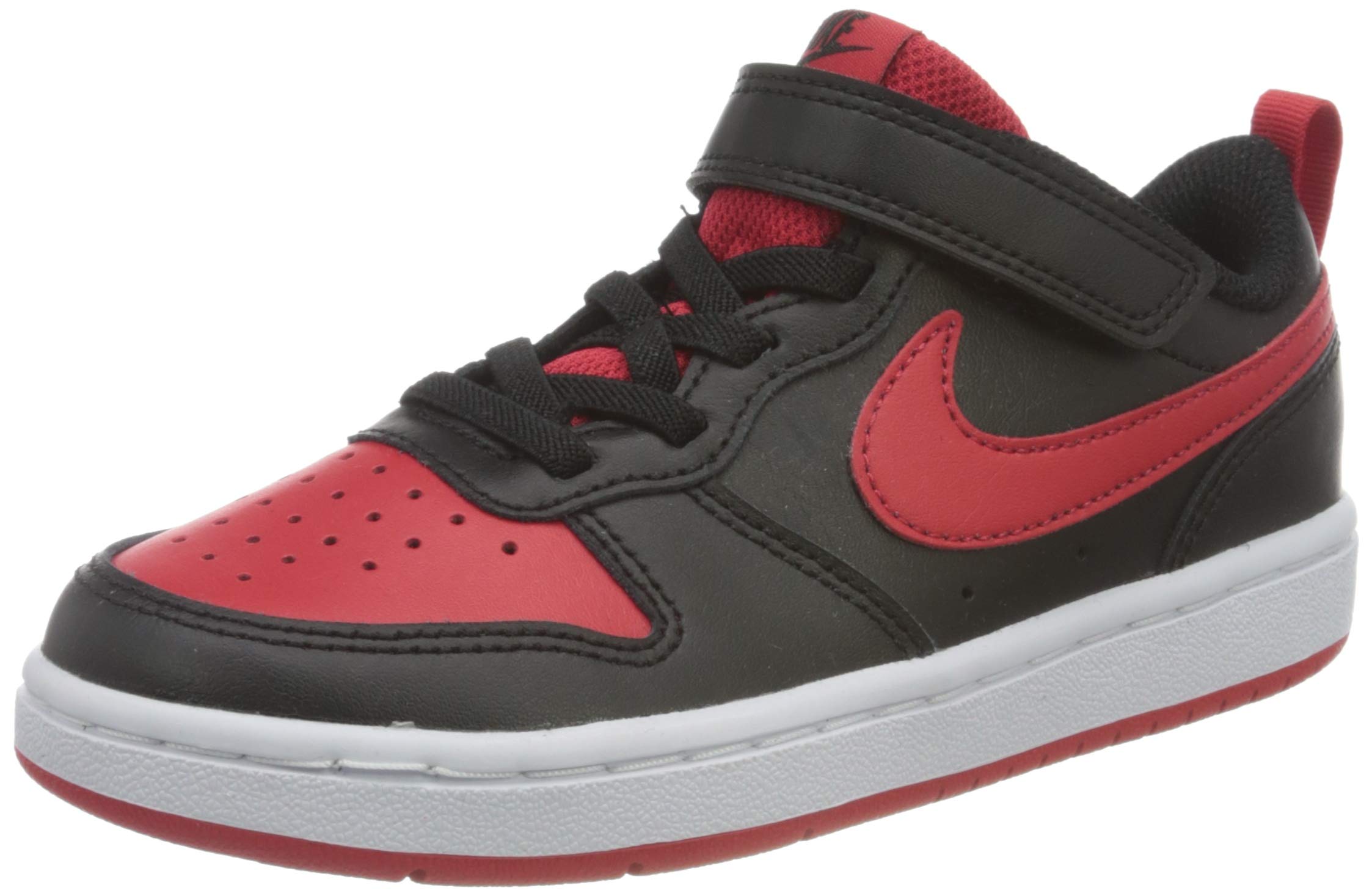 Nike Court Borough Low 2 (Big Kid) Black/University Red/White