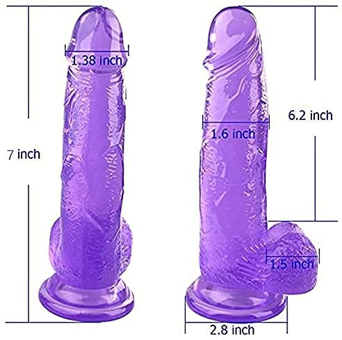 7 inches Delicate Silicone Suction Cup Realistic Classic Dick Wand with Strong Suction Cups for Men and Women or Men's and Women's Games cI7