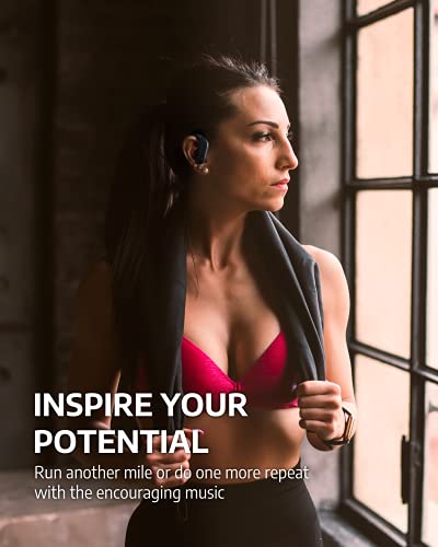 AIHOOR Wireless Earbuds with Earhooks for Sport, iOS & Android Phone, IPX5 Waterproof Bluetooth 5.0 Headphones with Extra Bass, 36hr Playtime Earphone with Charging Case for Running Gym Yoga Workout