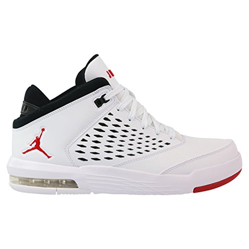 Jordan Men's Flight Origin 4 Basketball Shoes (13, White/Red)