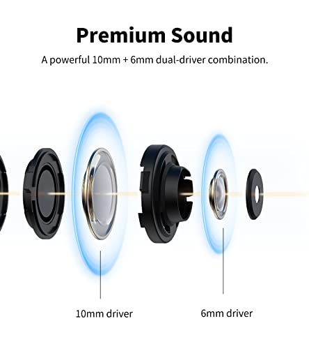 Edifier W240TN Active Noise Cancellation Earbuds with Bluetooth V5.3 - True Wireless Earbuds with Dual Dynamic Drivers - Fast Charging - Custom EQ - Physical Button and App Control - Black