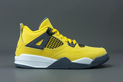 Nike Little Kid Jordan 4 Retro Lightning Tour Yellow/Dark Blue Grey (BQ7669 700) - 12.5 Multicolor 12.5 Little Kid