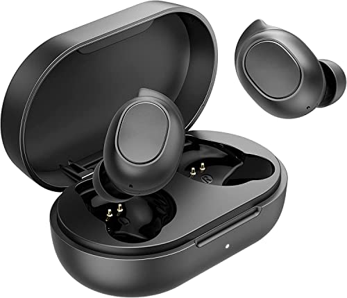 VASSCA Wireless Earbuds, Bluetooth Headphones with Charging Case, & Fast Charge, 25h Playtime, IPX8, Deep Bass, in-Ear Supports Mono Mode, for Music, Calls, and Siri Black