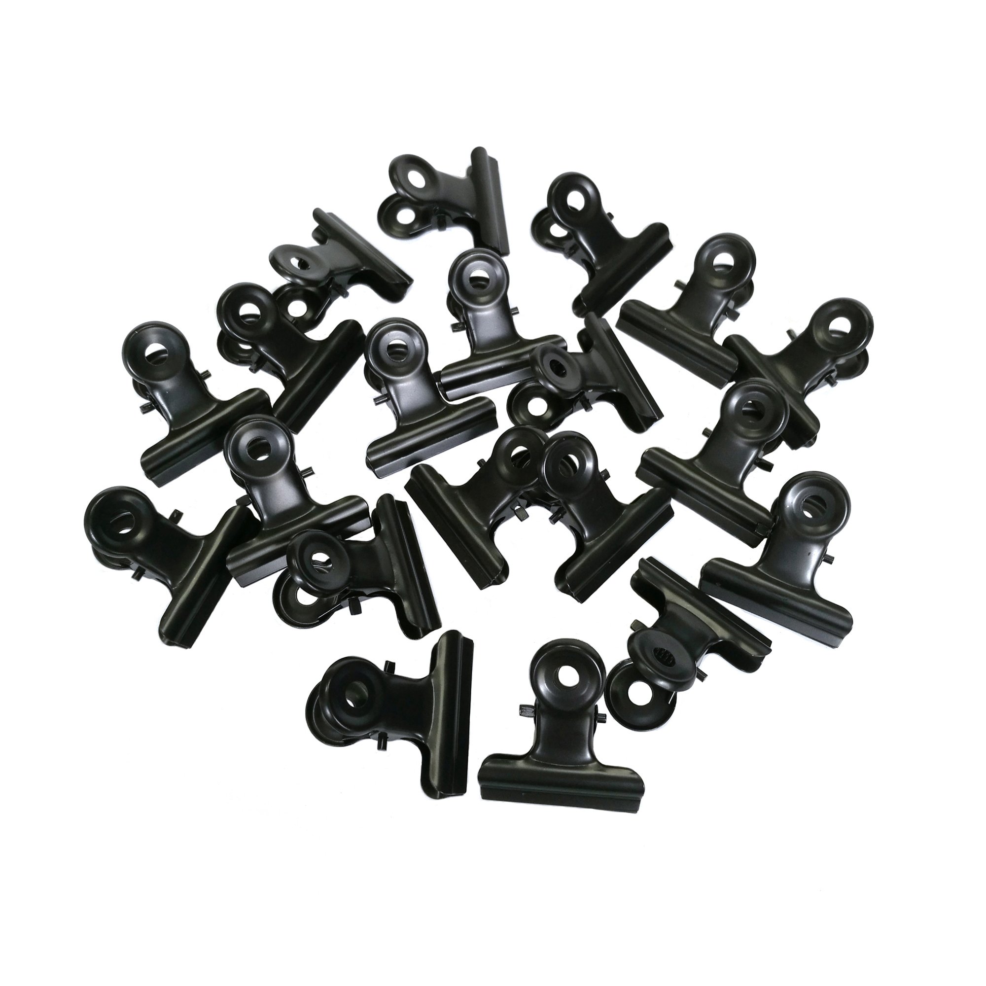 Metal Bulldog Clips, 1.25 Inches, Pack of 20 (Black)