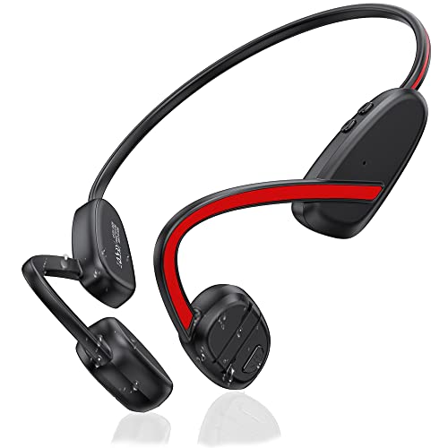 DOVIICO Bone Conduction Headphones Bluetooth-Open Ear Headphones Waterproof 12 Hours Battery Life Wireless Earphones Earbuds with Microphone Sports Headset for Running, Cycling, Fitness and Hiking