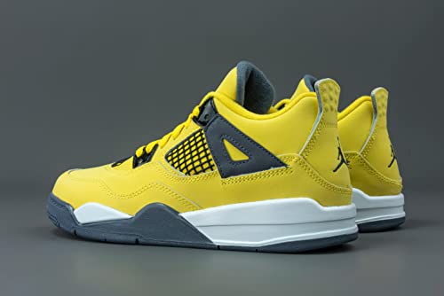 Nike Little Kid Jordan 4 Retro Lightning Tour Yellow/Dark Blue Grey (BQ7669 700) - 12.5 Multicolor 12.5 Little Kid