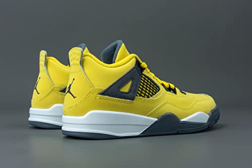 Nike Little Kid Jordan 4 Retro Lightning Tour Yellow/Dark Blue Grey (BQ7669 700) - 12.5 Multicolor 12.5 Little Kid