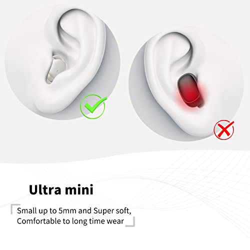 Damipow True Wireless Sleep Earbuds, Noise Blocking Technology Bluetooth Headphones in-Ear, Smallest and Lightest, Ultra Comfortable Designed Specifically to Help You Asleep Faster and Sleep Better