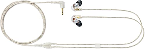Shure SE535-CL Professional Sound Isolating Earphones, High Definition Sound + Natural Bass, Three Drivers, In-Ear Fit, Detachable Cable, Durable Quality - Clear