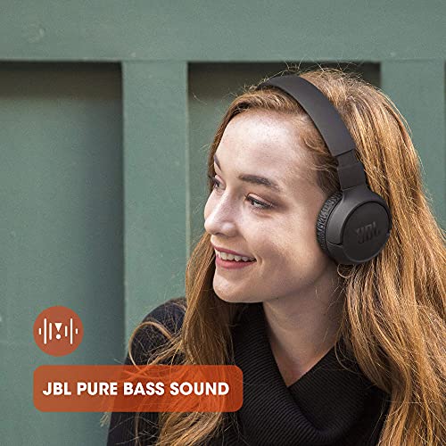 JBL Tune 510BT: Wireless On-Ear Headphones with Purebass Sound - Black (Renewed)
