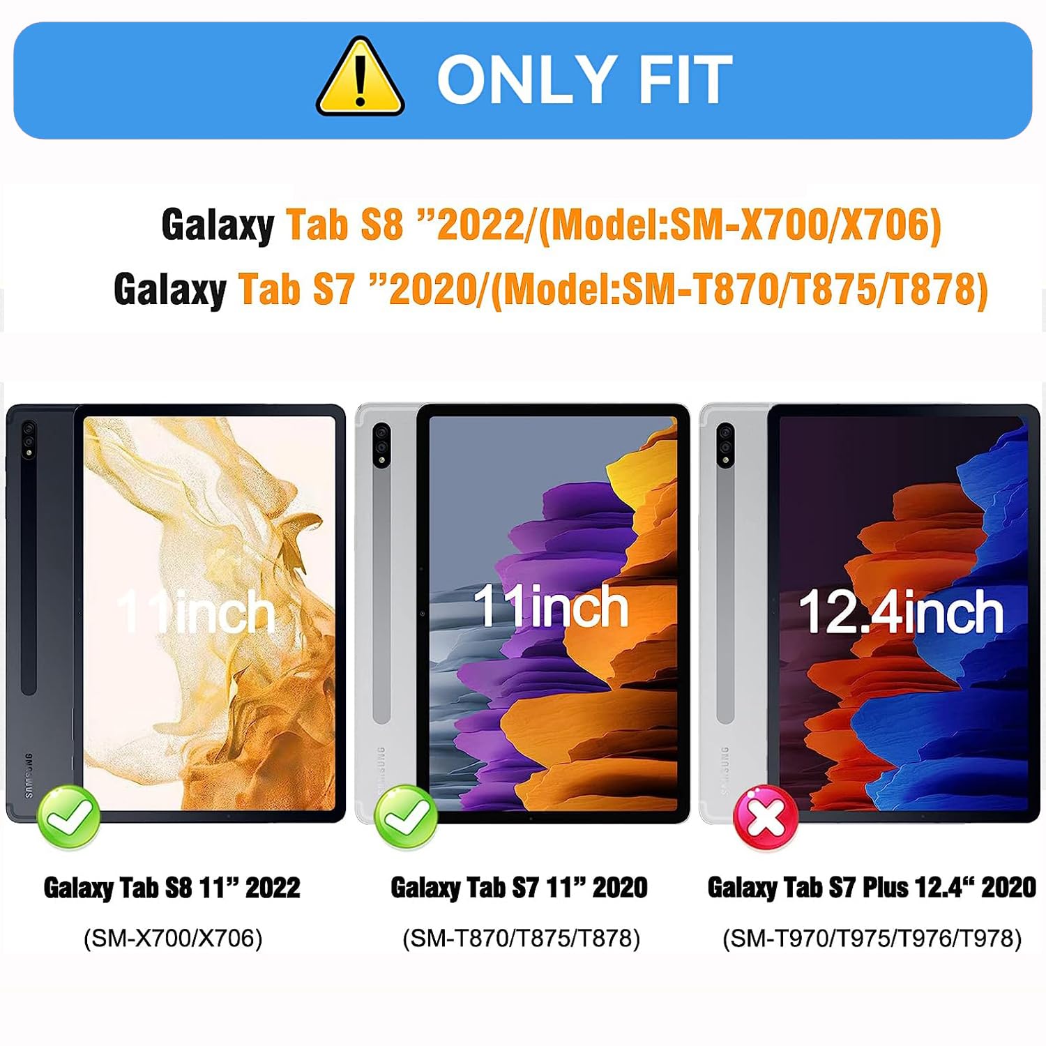 BXIKEOPIU Case for Samsung Galaxy Tab S8 2022 & S7 2020 11 Inch (SM-X700/X706/T870/T875/T878), Slim PU Leather Stand Folio Cover with Auto Sleep Wake, Dinosaur