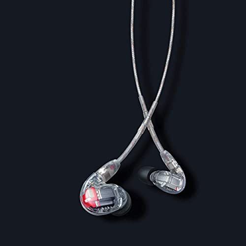 Shure SE846 PRO Wired Earbuds - Professional Sound Isolating Earphones, Four High Definition MicroDrivers and True Subwoofer, Secure In-Ear Fit, Detachable Cable, Durable Quality - Clear (SE846-CL)