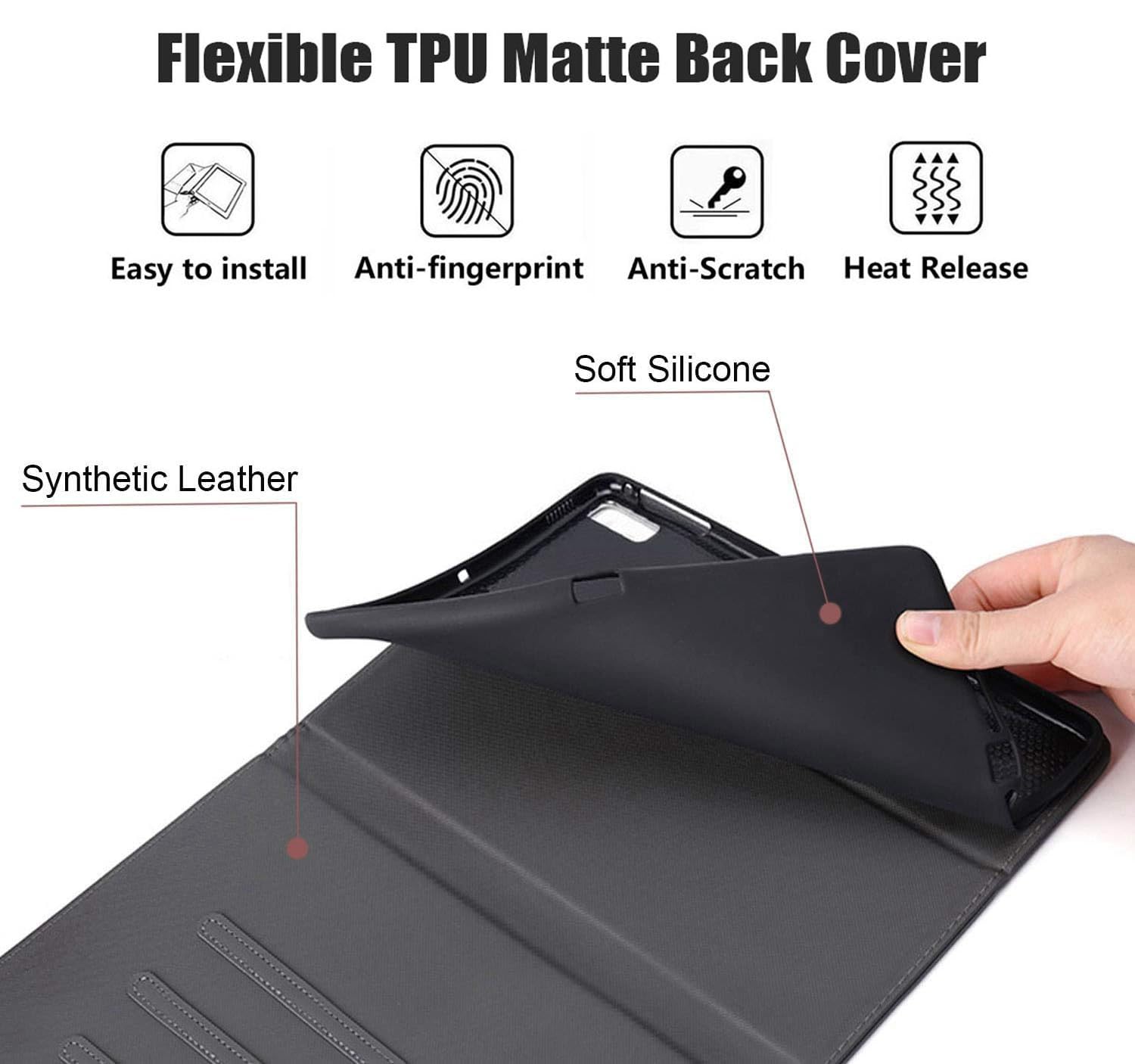 BXIKEOPIU Case for Samsung Galaxy Tab S8 2022 & S7 2020 11 Inch (SM-X700/X706/T870/T875/T878), Slim PU Leather Stand Folio Cover with Auto Sleep Wake, Dinosaur