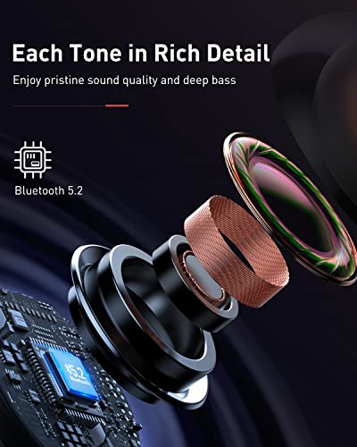 Baseus Wireless Earbuds, Active Noise Cancelling Bluetooth 5.2 Earbuds with 4 ENC Mics & Wireless Charging Case, 38ms Low Latency 30H Playtime Bluetooth Headphones for iPhone and Android(Bowie M2+)