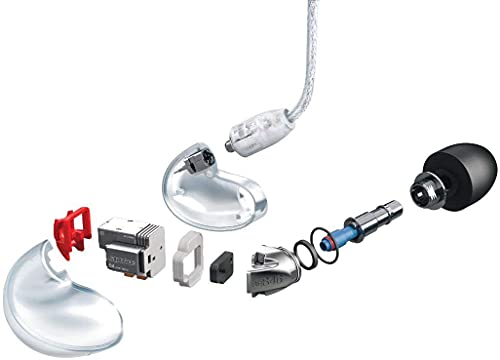 Shure SE846 PRO Wired Earbuds - Professional Sound Isolating Earphones, Four High Definition MicroDrivers and True Subwoofer, Secure In-Ear Fit, Detachable Cable, Durable Quality - Clear (SE846-CL)