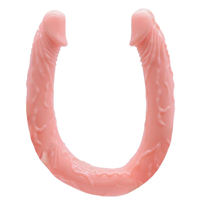 Exquisite 18.11 inches Double Headed Silicone Strong Suction Cup for Hands-Free Realistic Classic Double-Ended Wand Tool for Female Beginners - XjmFx26-2