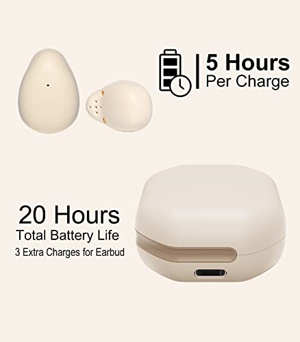 eleror Sleep Earbuds Z1, Invisible Wireless Bluetooth Earbuds for Small Ears, Small Ear Buds Headphones,Mini Earphones Light Weight for Comfort Fit (Nude)