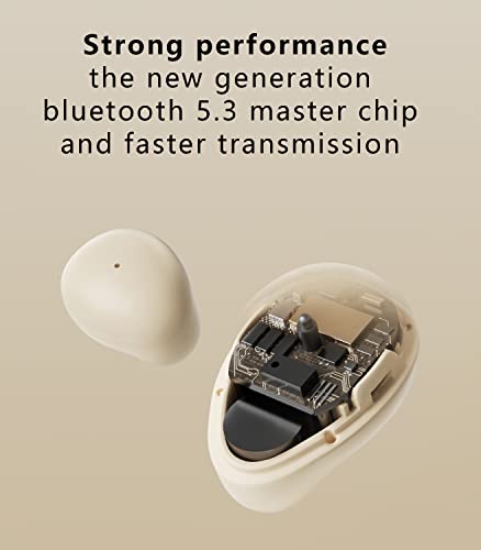 eleror Sleep Earbuds Z1, Invisible Wireless Bluetooth Earbuds for Small Ears, Small Ear Buds Headphones,Mini Earphones Light Weight for Comfort Fit (Nude)