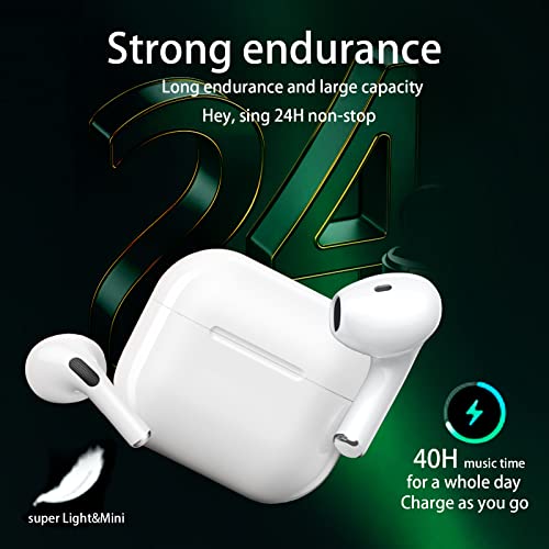True Wireless Earbuds Bluetooth 5.3 Light Weight Deep Bass IPx7 Waterproof Sports Long Playtime Lightning Mini Charging Case Ear Buds Built-in Mic for Android Phone Mic Noise Reduction