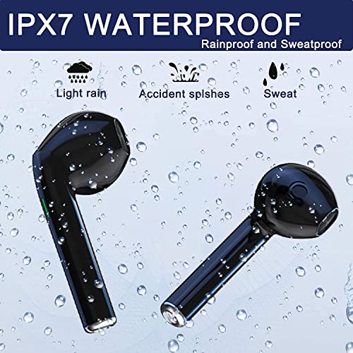 Wireless Earbuds,Bluetooth 5.3 Noise Cancelling Earbuds,Bluetooth Headphones 3D HIFI Stereo Bass, IPX7 Waterproof Sports Touch Control with USB-C Fast Charge Mini Charging Case for Android ios