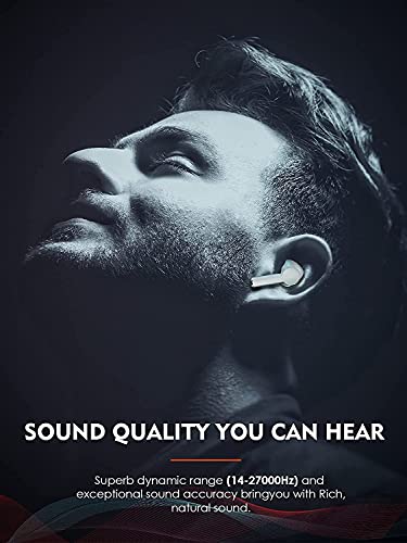 Hyeing Active Noise Cancelling True Wireless Earbuds,Bluetooth 5.2 in-Ear Headphones, Sweat Waterproof Hi-Fi Earphone,36H TV Gaming Headset with 4 HD ANC Microphones,for Smartphone Gifts Gym