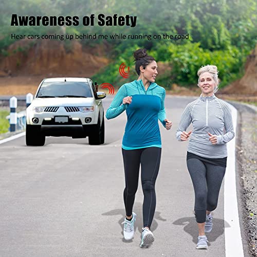 YouthWhisper Bone Conduction Headphones Bluetooth, Wireless Open-Ear Headset with Microphones,Titanium Lightweight Sweat Resistant, Answer Phone Call Sports Earphones for Running Hiking Bicycling